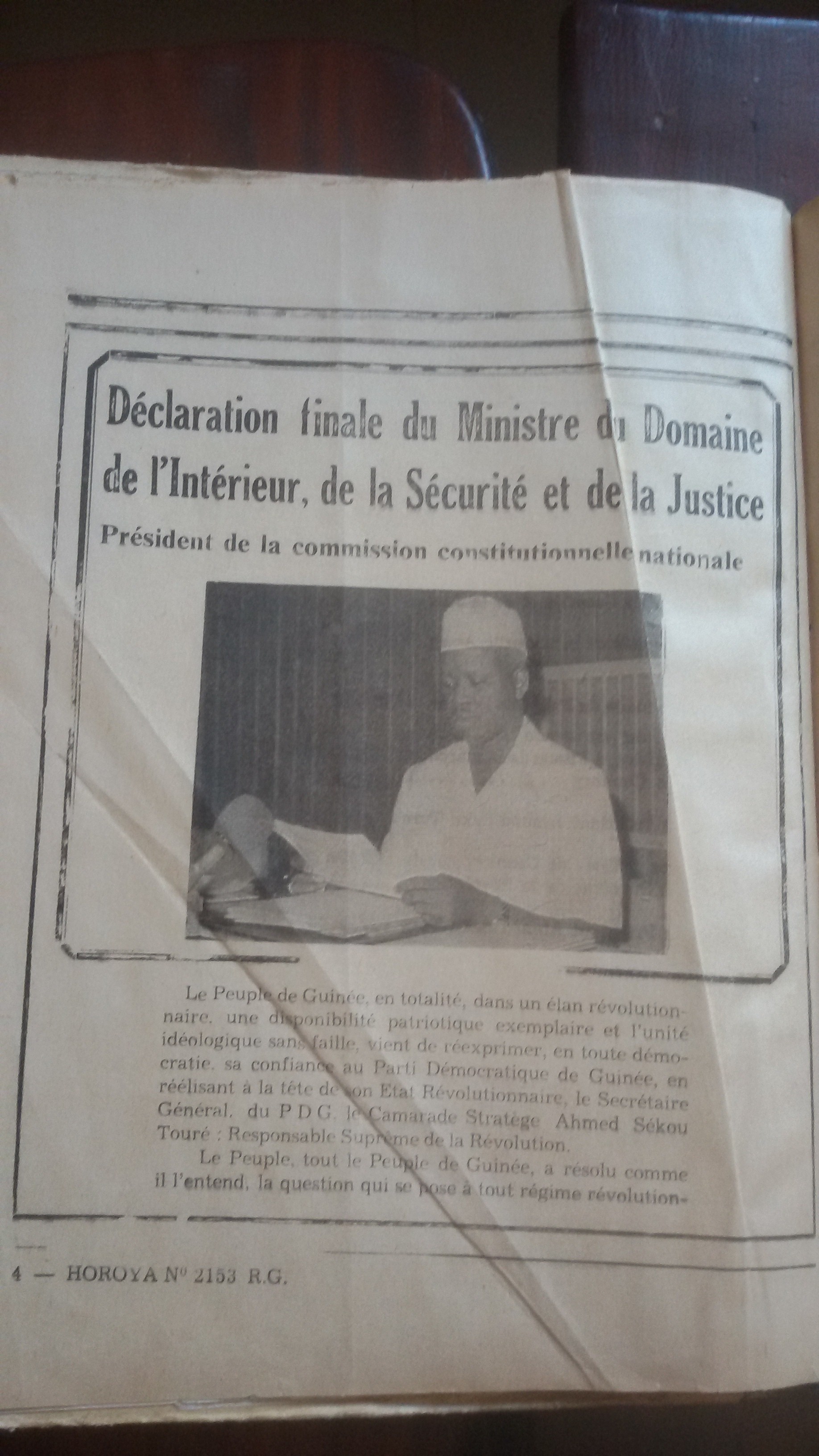 Détails du journal Horoya